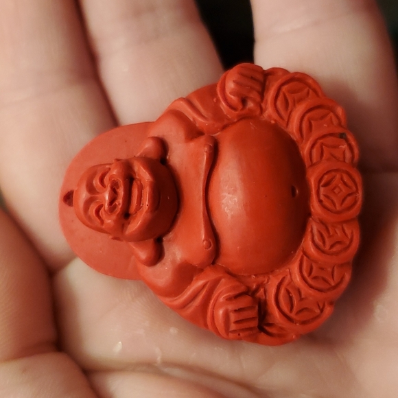 Handmade | Jewelry | New Carved Red Cinnabar Buddha Buddhist Pendant ...
